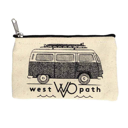 Organic Cotton Coin Purse | VW Bus Print | Online Surf Shop – West Path